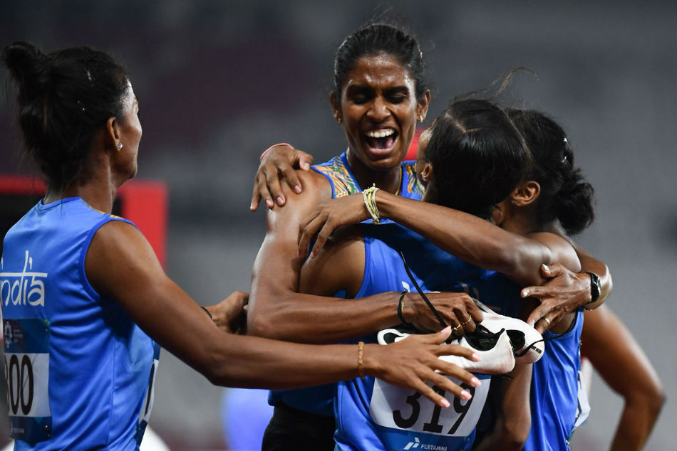 एशियन गेम्स 2018 : 4x400 मीटर रिले रेस में हिमा दास संग वीमंस ...